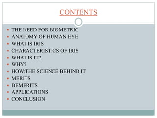 Iris recognition | PPTX
