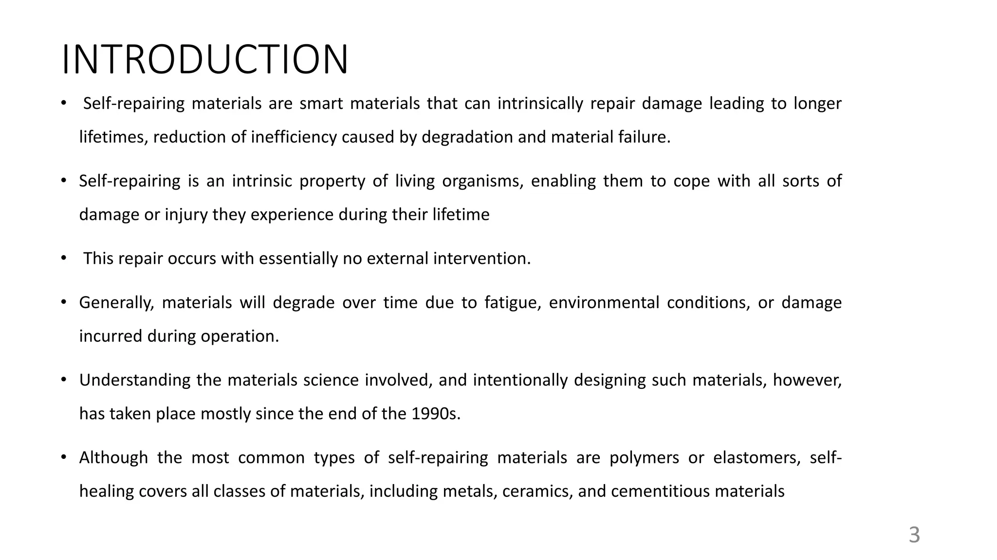 Self-Repairing Materials | PPTX