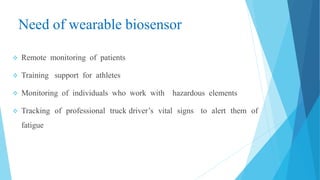 Technical seminar.pptx is based on the Wearable BIO Sensors | PPTX