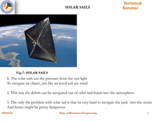 technical seminar on space debirs ppt... | PPT