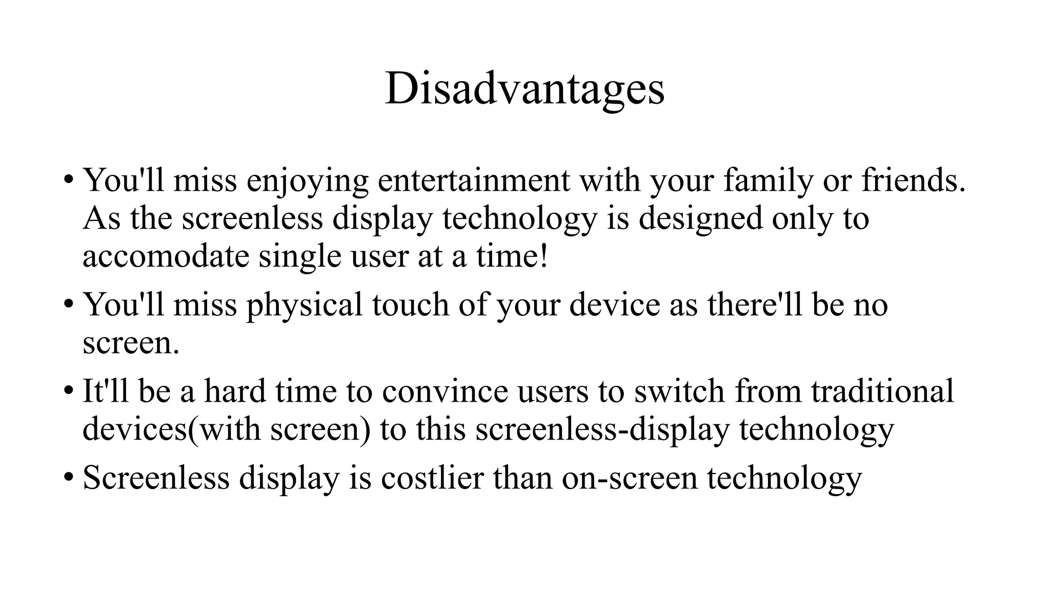Screenless Display PPT Presentation | PPTX