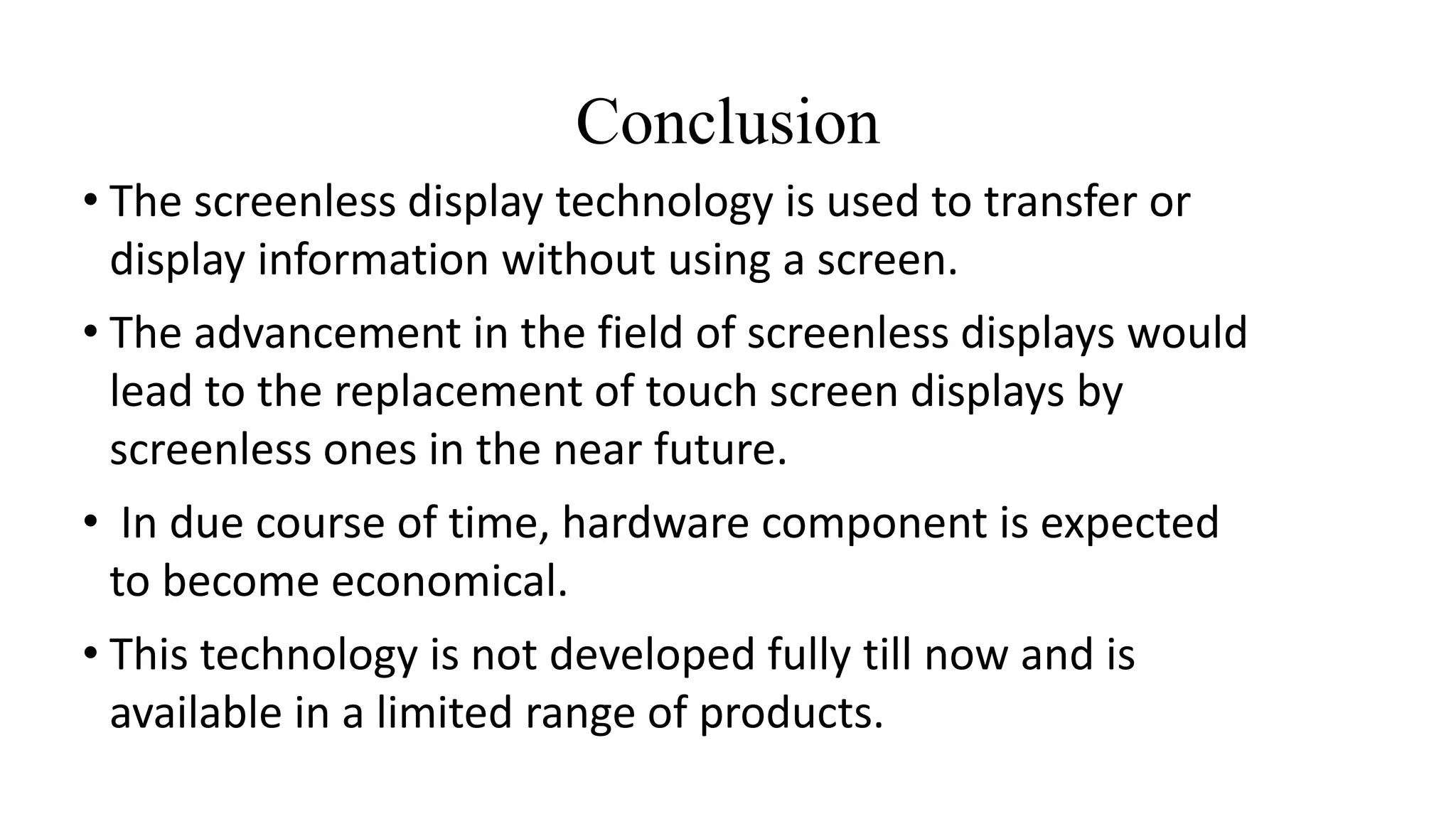 Screenless Display PPT Presentation | PPTX | Computing | Technology & Computing