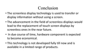 Screenless Display PPT Presentation | PPTX | Computing | Technology ...