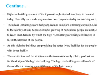 ADVANCED TECHNIQUES IN CONSTRUCTIONS IN HIGH RISE BUILDINGS | PPTX