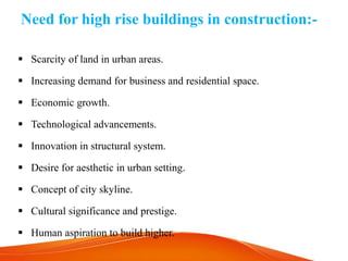 ADVANCED TECHNIQUES IN CONSTRUCTIONS IN HIGH RISE BUILDINGS | PPTX
