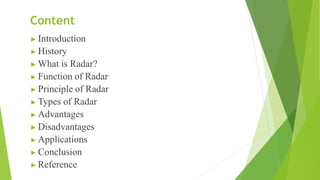 radar communication seminar powerpoint presentation | PPTX