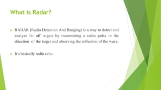 radar communication seminar powerpoint presentation | PPTX