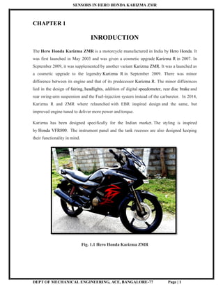 SENSORS USED IN KARIZMA ZMR | PDF