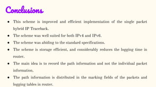 Single-packet hybrid IP traceback for IPv4 and IPv6 networks. | PPT
