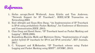 Single-packet hybrid IP traceback for IPv4 and IPv6 networks. | PPT