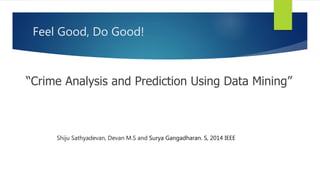 Crime Analysis using Data Analysis | PPTX