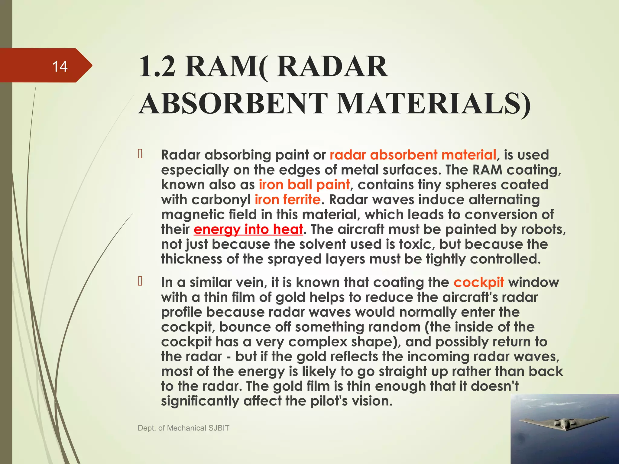 Technical seminar on STEALTH TECHNOLOGY IN AIRCRAFT | PPT