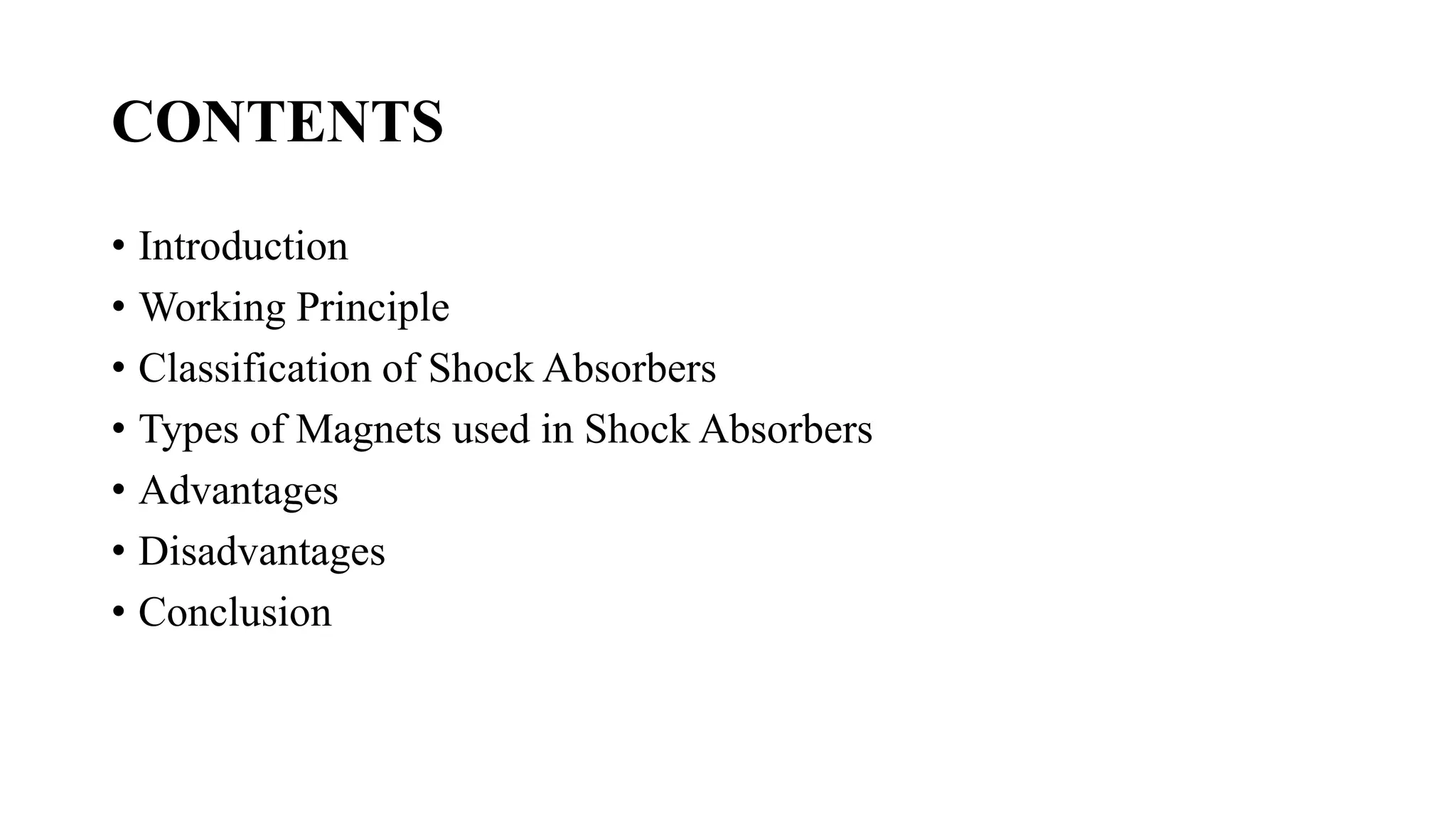 Magnetic shock absorber | PPTX