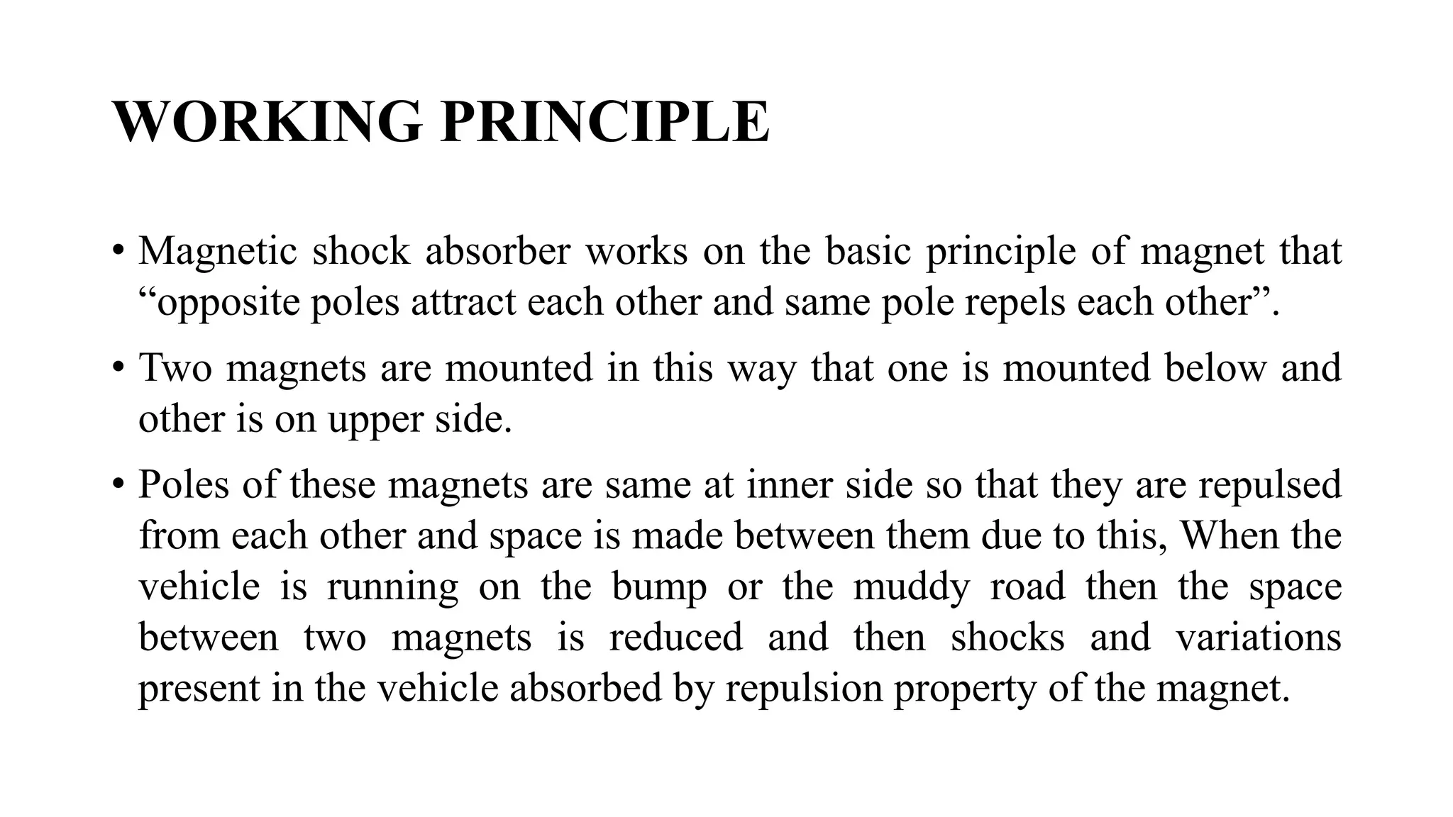 Magnetic shock absorber | PPTX