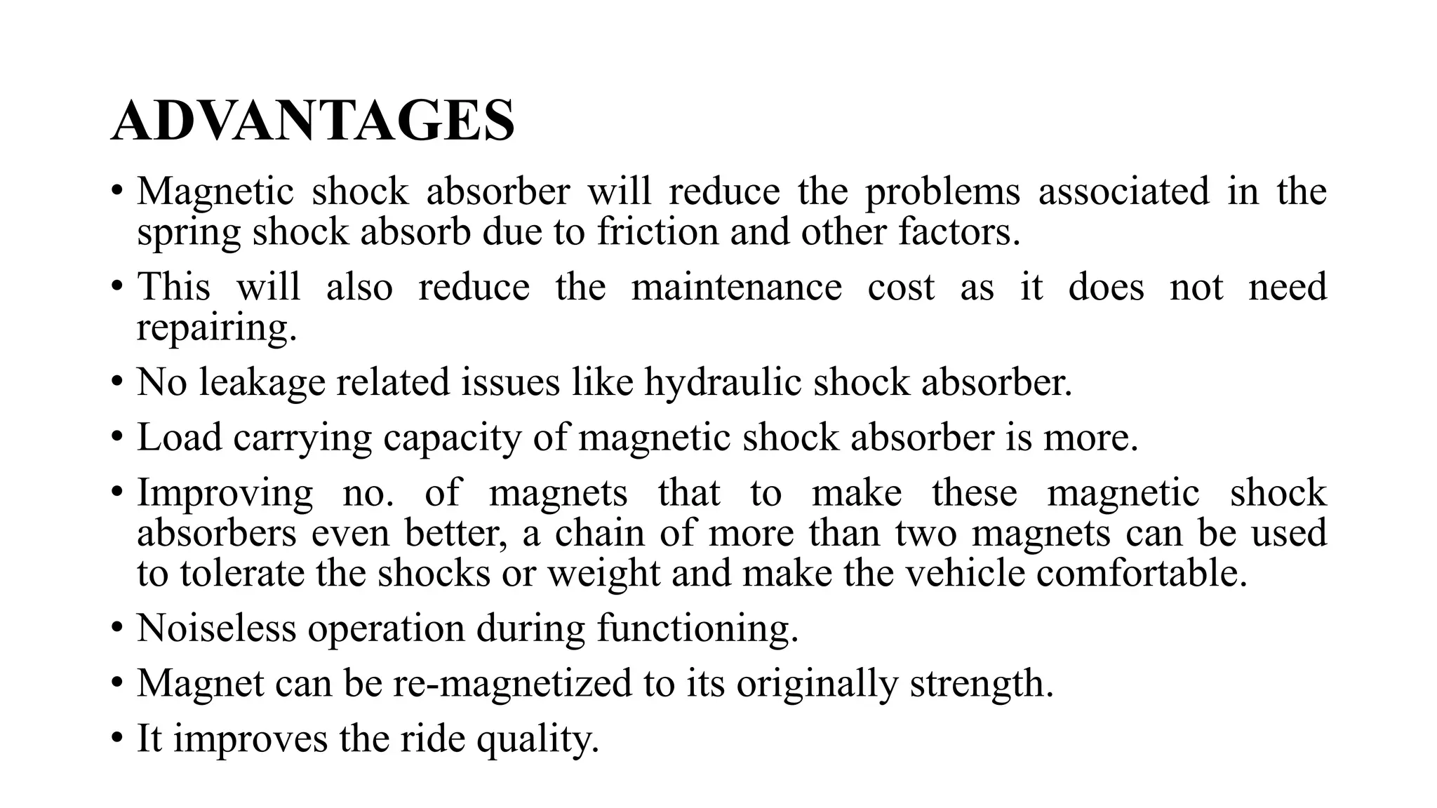 Magnetic shock absorber | PPTX