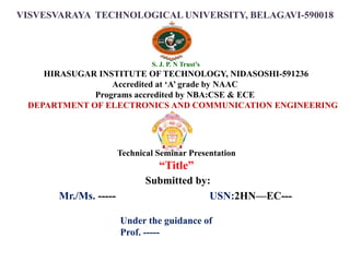 Technical seminar format ppt pdf in seminar | PPTX