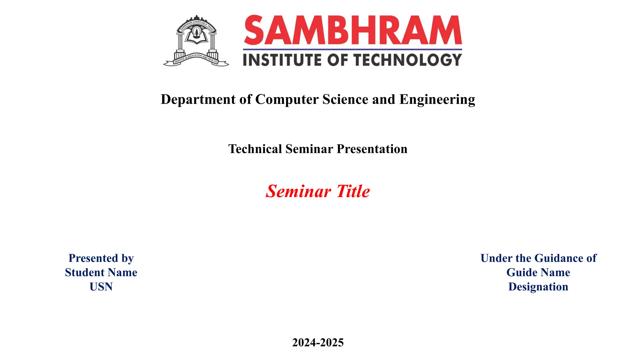 Technical Seminar PPT Format on the master of science | PPTX