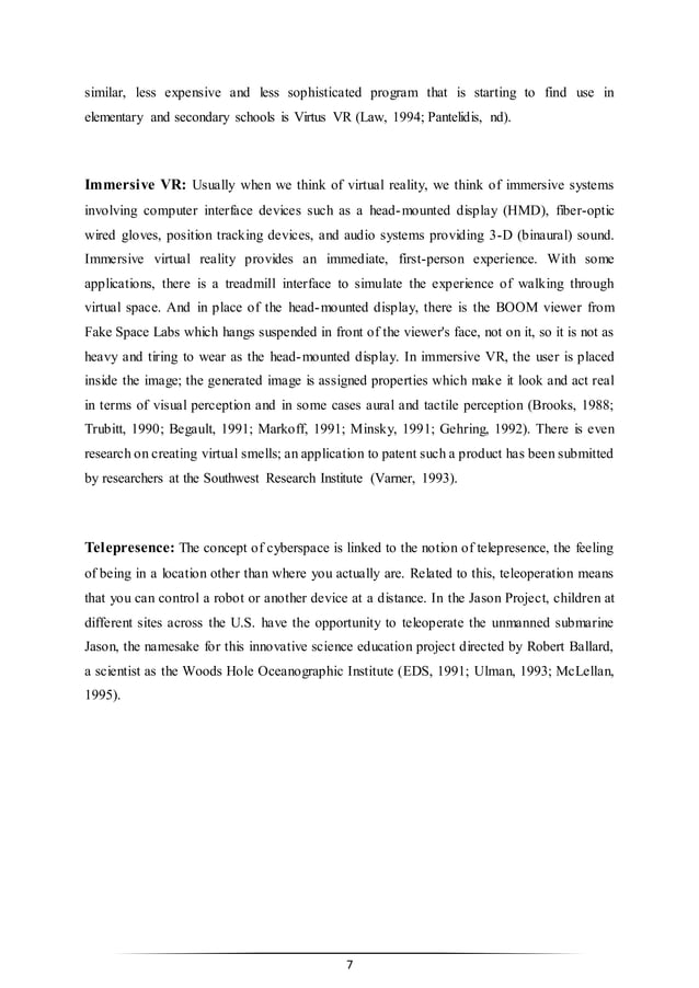 Technical seminar report | DOCX | Virtual Reality | Technology & Computing