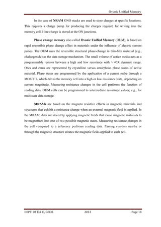 PHASE CHANGE MEMORY | PDF