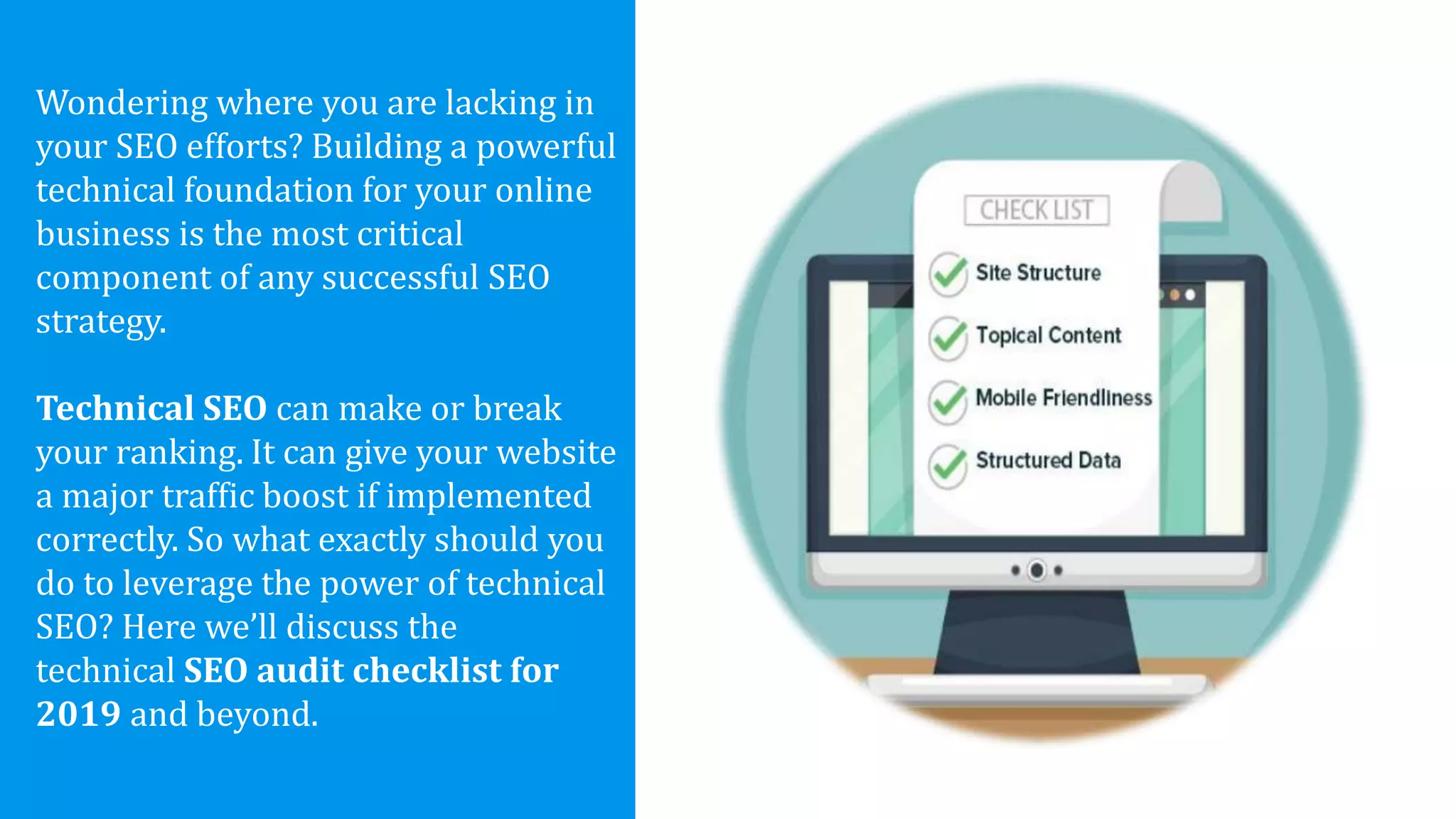Technical SEO Audit Checklist for 2019 [Power Point Presentation ...