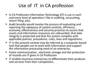 Information Technology in CA Educatation | PPT