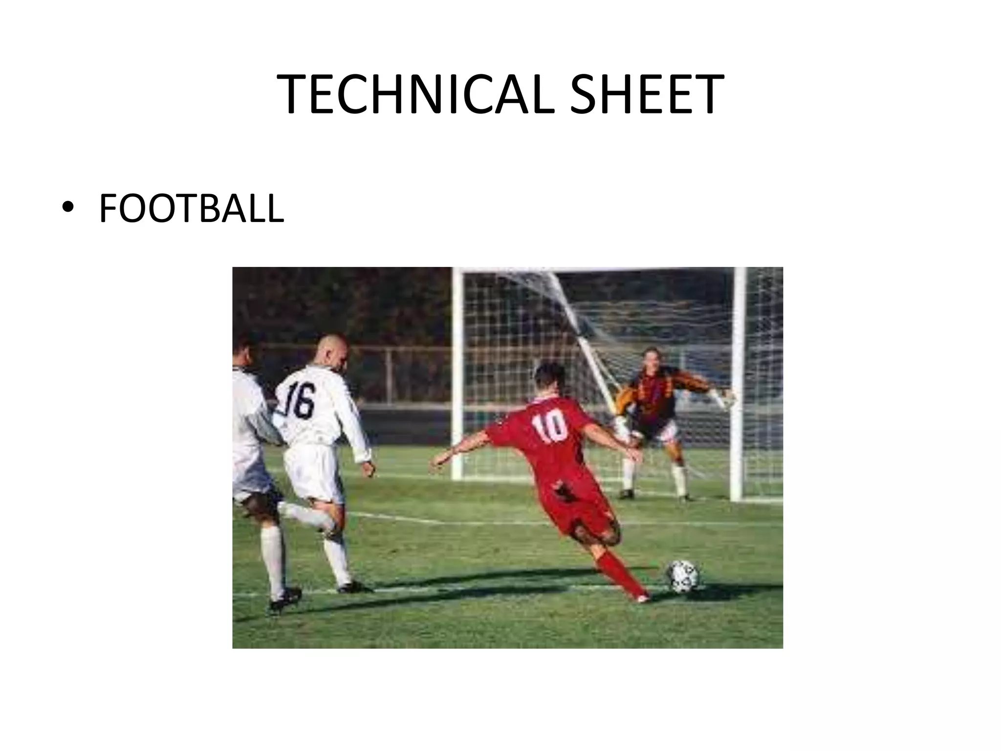 Technical sheet football | PPTX