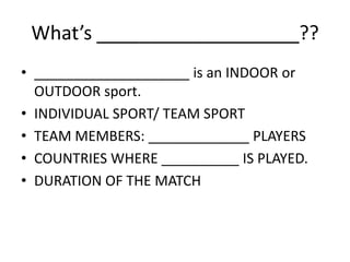Technical sheet football | PPTX