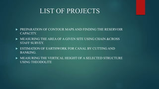 PROJECTS ON SURVEYING | PPTX