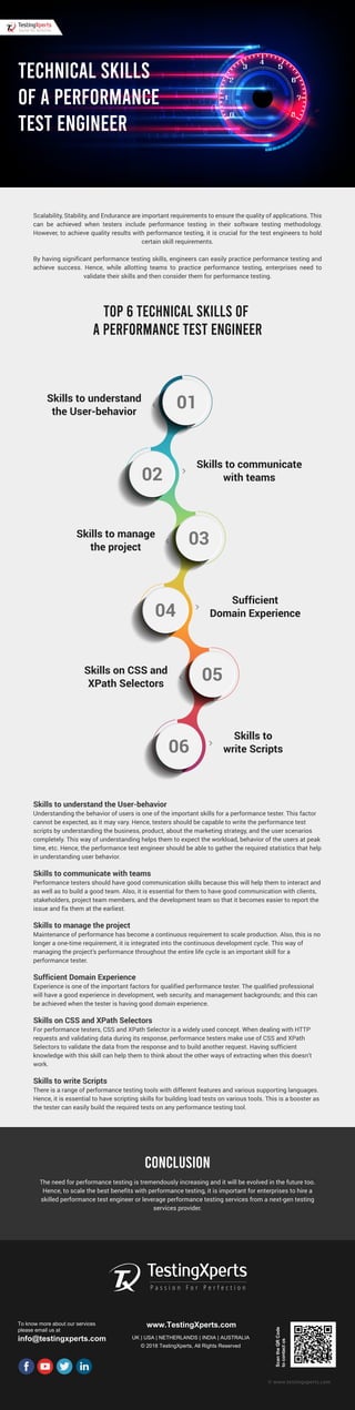 Technical skills of a performance test engineer