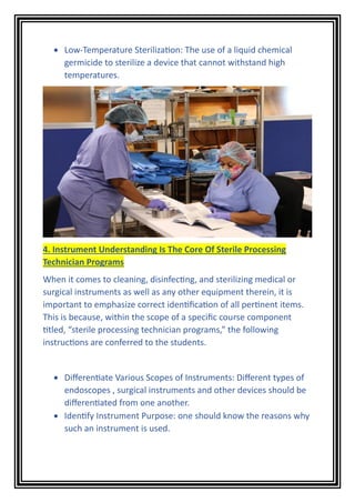 Technical Skills Taught In Sterile Processing Technician Programs | PDF