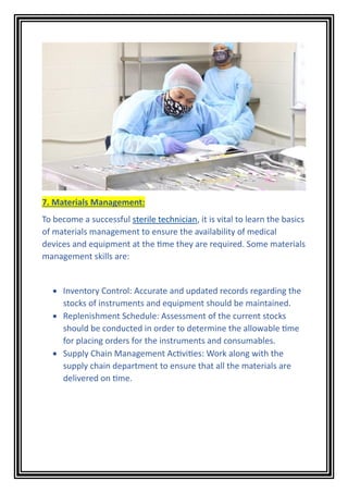 Technical Skills Taught In Sterile Processing Technician Programs | PDF