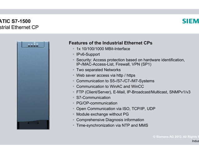Technical_Slides_S7-1500_en - Presentación.pdf | Operating Systems | Computer Software and ...