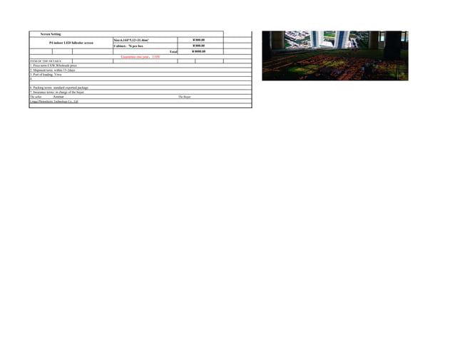 Technical specifications of p4 indoor led screen | PPT