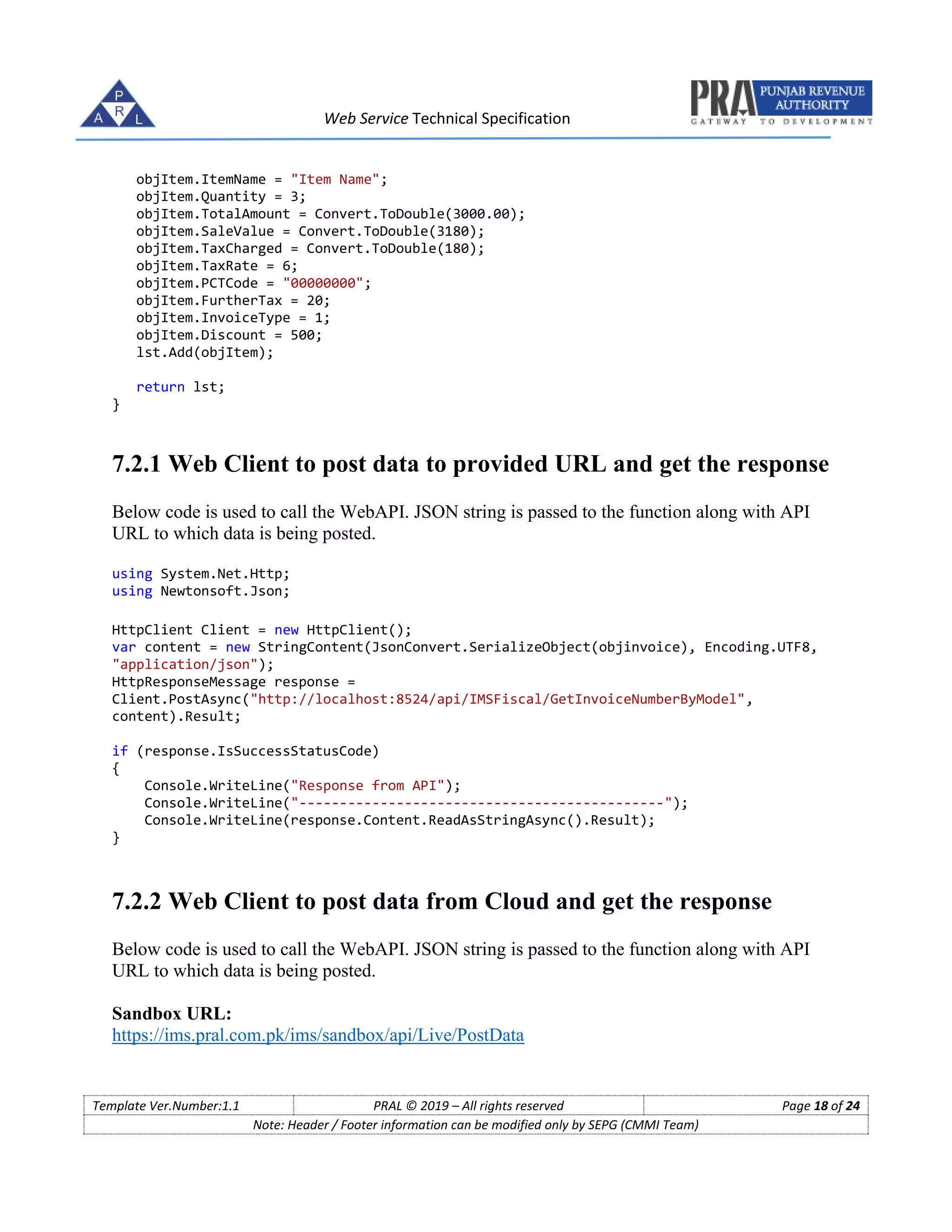 Technical specification software fiscal device 1.1 pra | PDF
