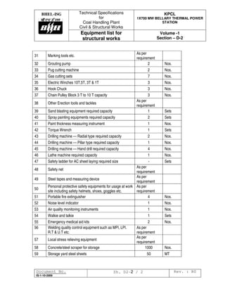 Technical specifications package a vol 1 | PDF