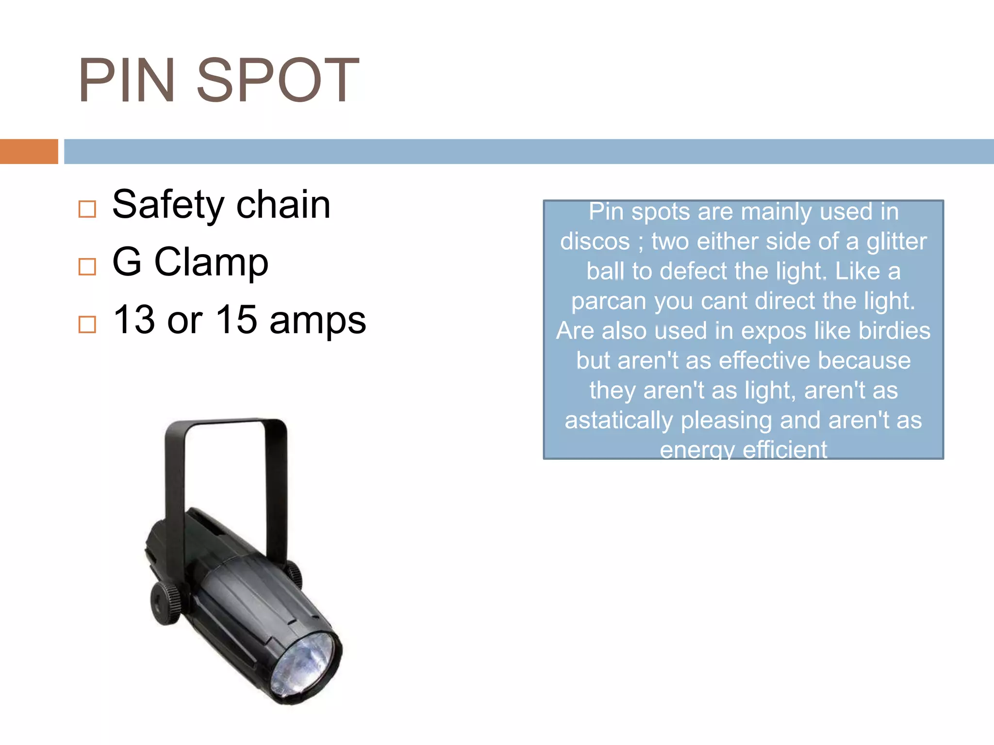 Technical stage operations, lights | PPTX