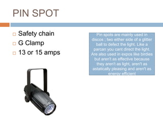 Technical stage operations, lights maintenence | PPT