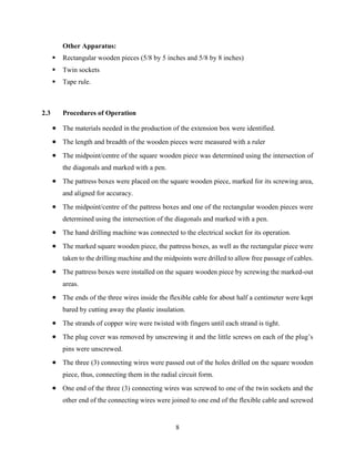 Student Work Experience Programme (SWEP 1) Technical Report by Michael ...