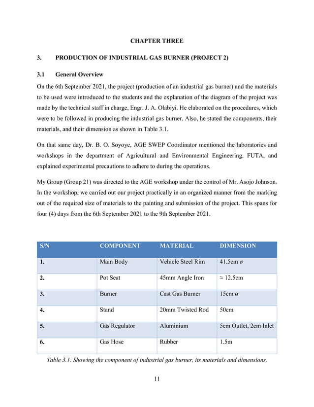 Student Work Experience Programme (SWEP 1) Technical Report by Michael ...