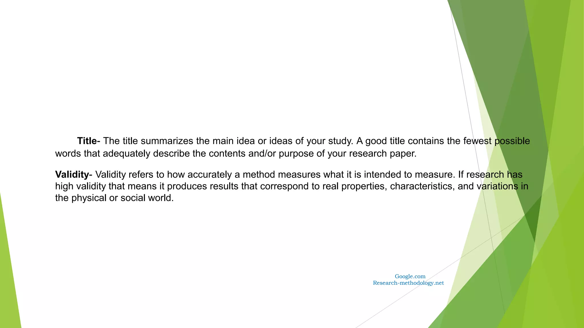 Technical terms used in research | PPTX