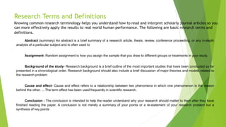 Technical terms used in research | PPTX