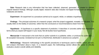 Technical terms used in research | PPTX