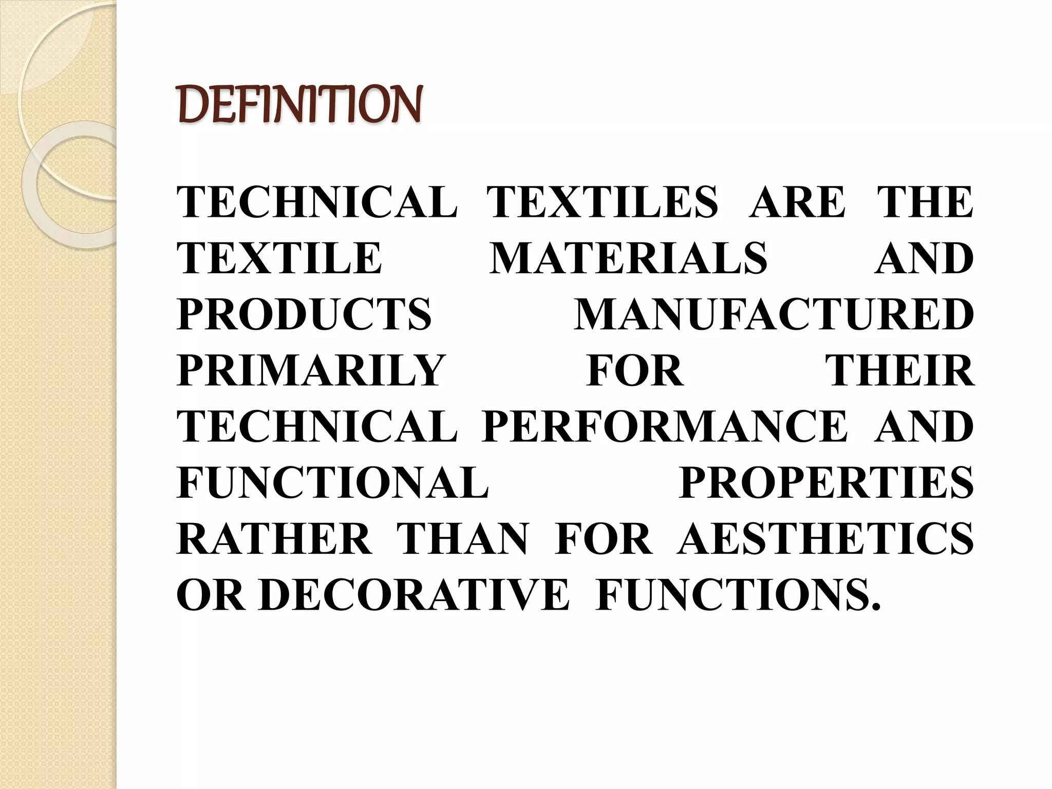 Technical textiles | PPTX