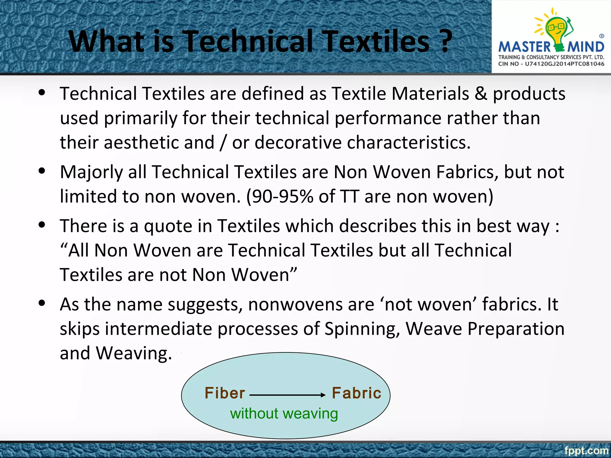 Technical Textiles Industry | PPT