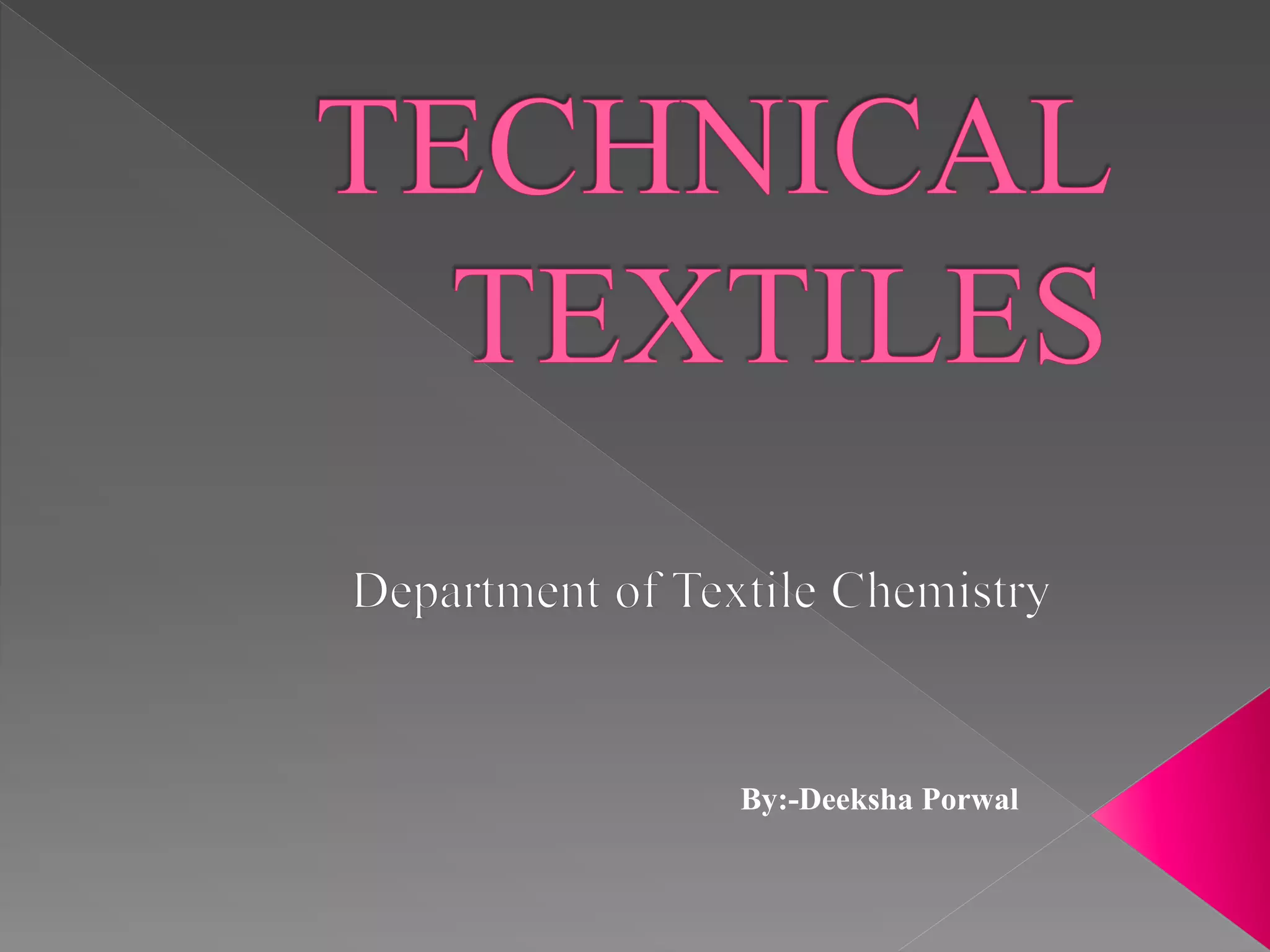 Technical textiles | PPTX