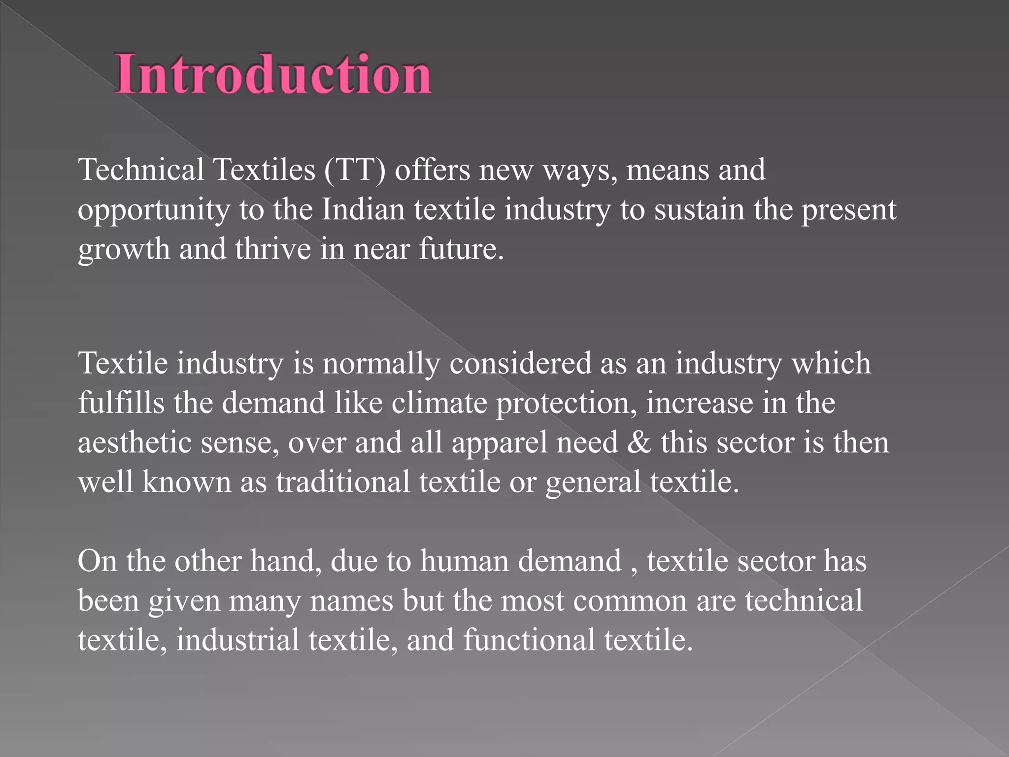 Technical textiles | PPTX