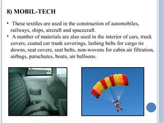Technical textiles and their applications | PPT