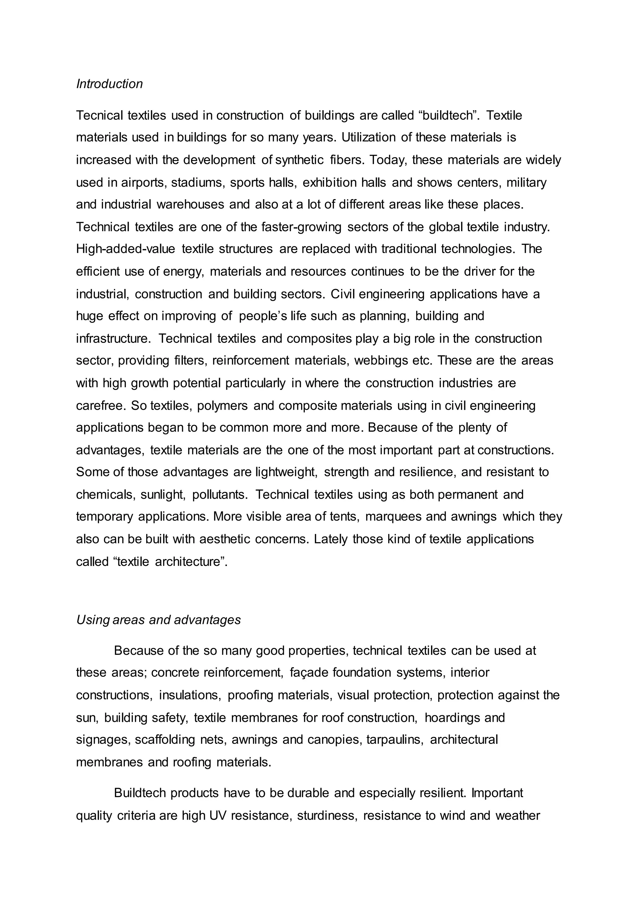 Technical textiles for buildtech | DOCX