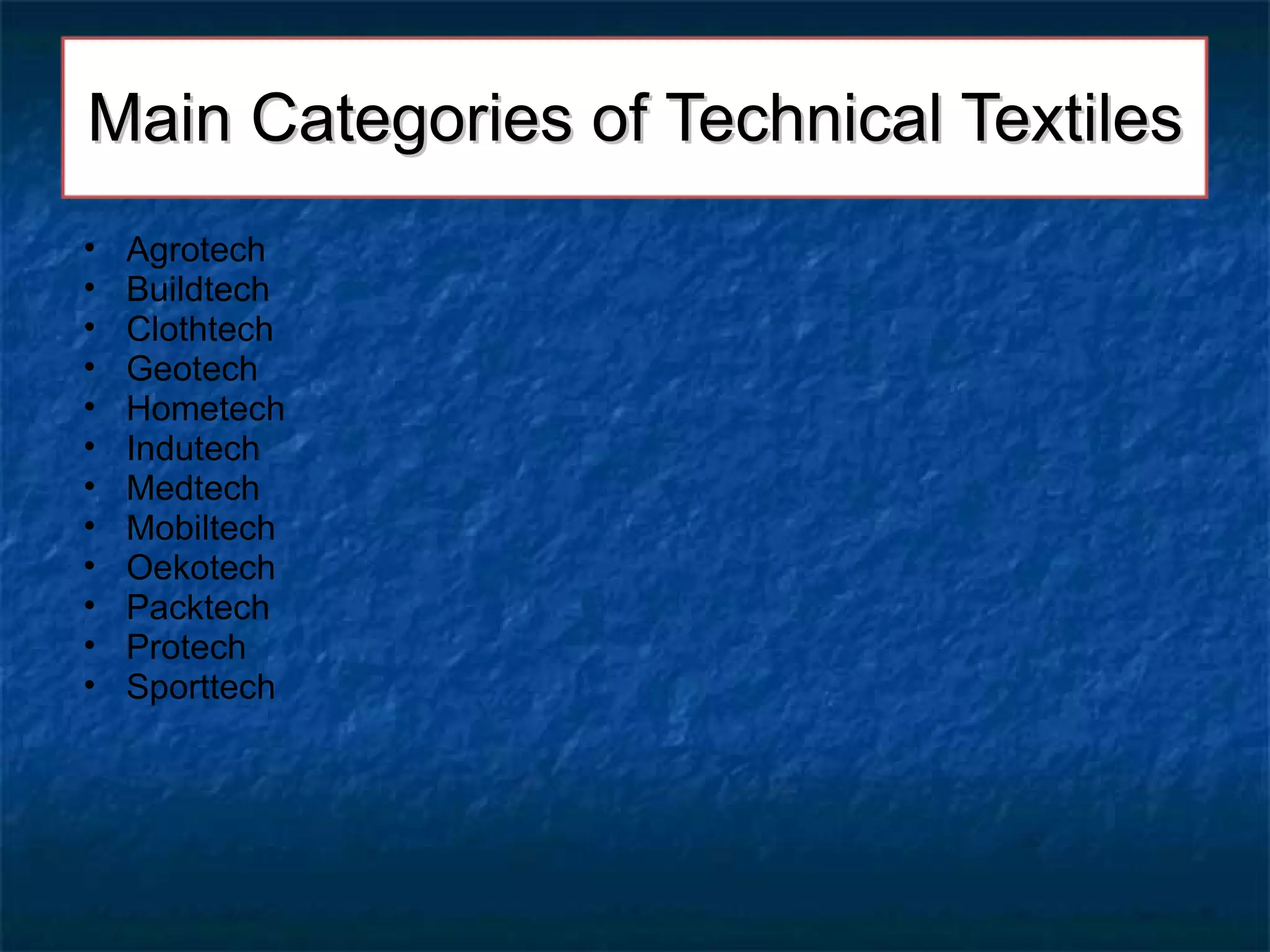 Technical Textiles Presentation | PPT