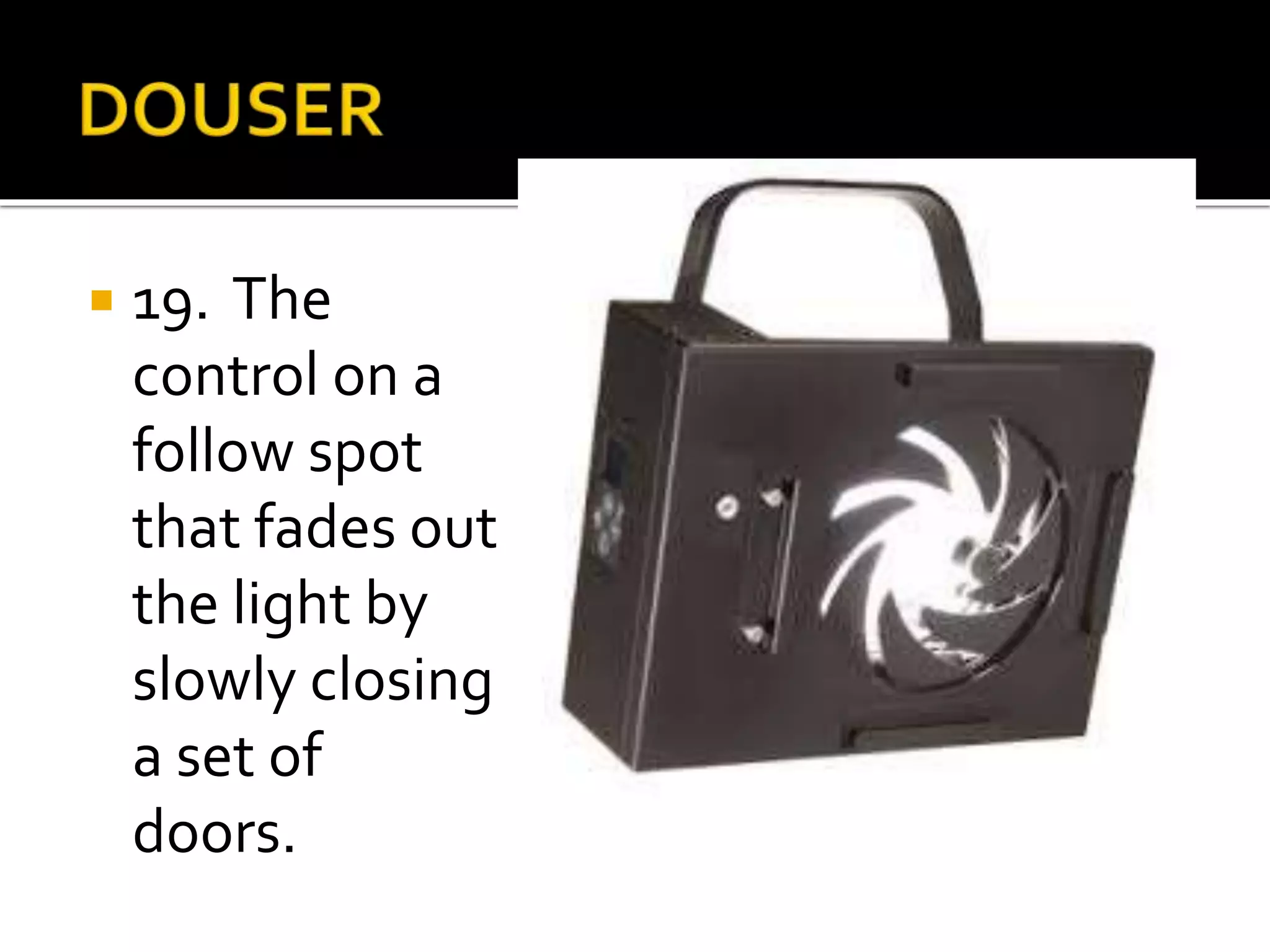 Technical theater vocabulary | PPTX